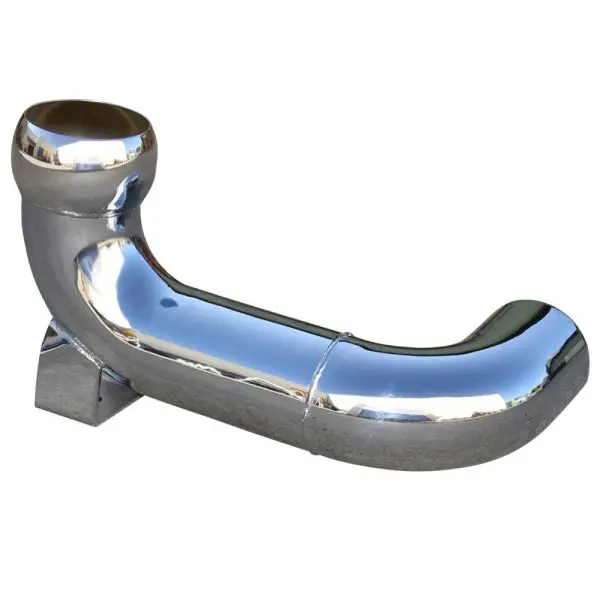 CHROME PLATED 5" DOUBLE BEND TILT CAB CONNECTOR - PASSENGER SIDE - 90 ...