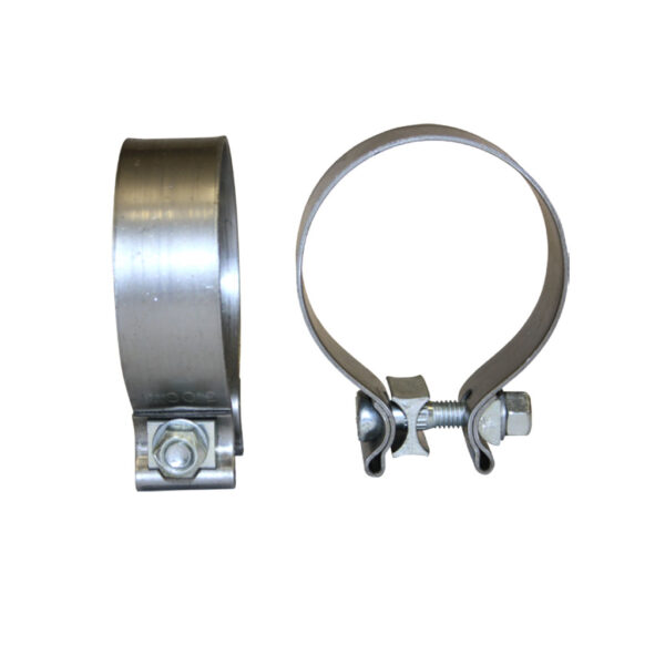 SINGLE BOLT CLAMP WITH 2" - 2.12" OD CLAMPING SIZE - 409 STAINLESS ...